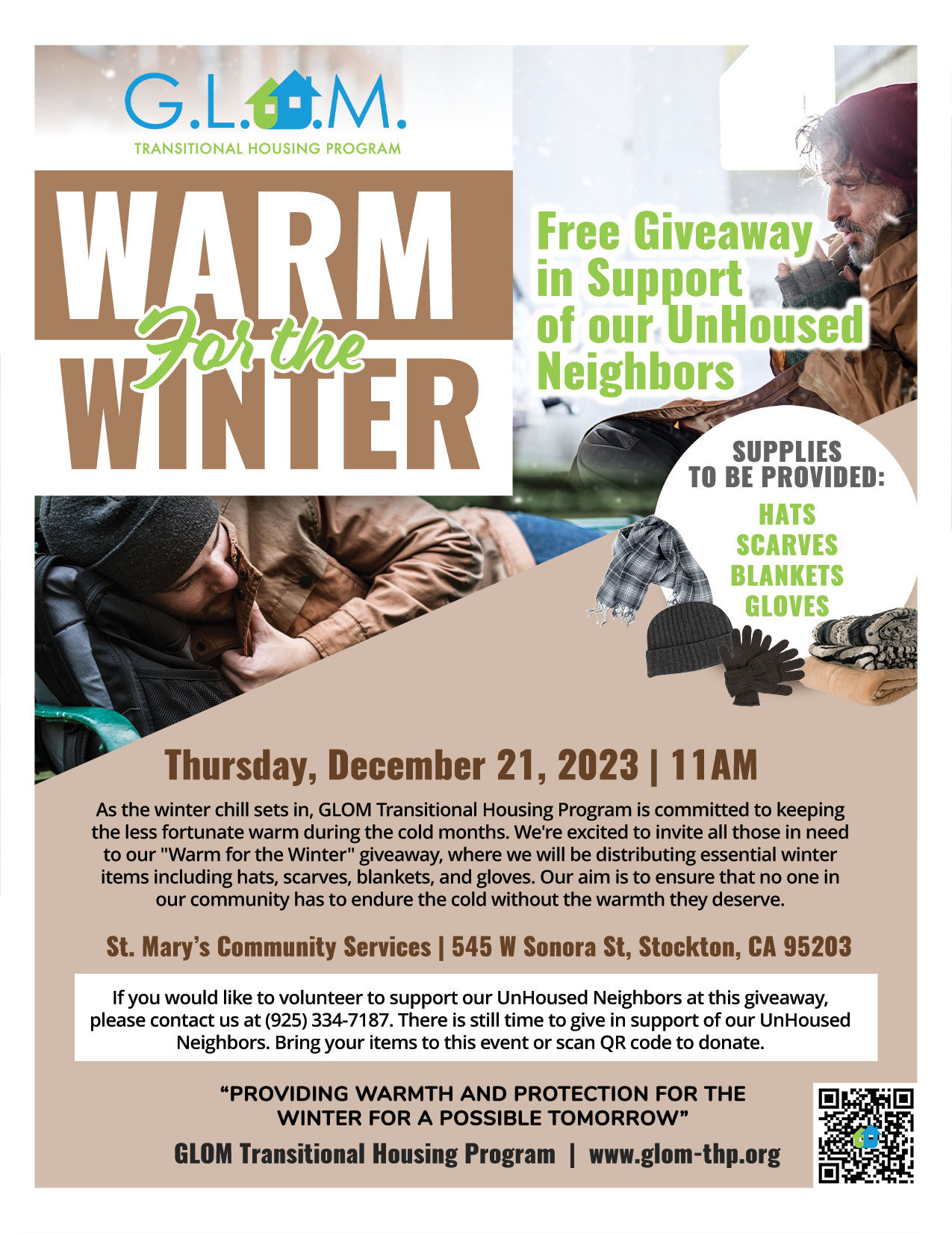 Warm for the Winter Giveaway - GLOM Transitional Housing Programs